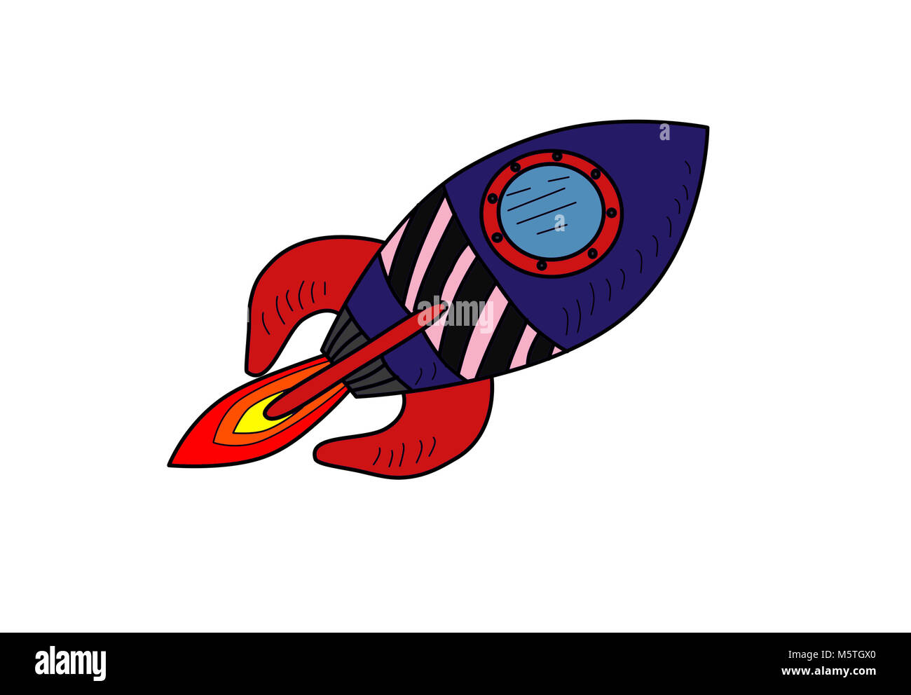 Red rocket ship fire hi-res stock photography and images - Alamy