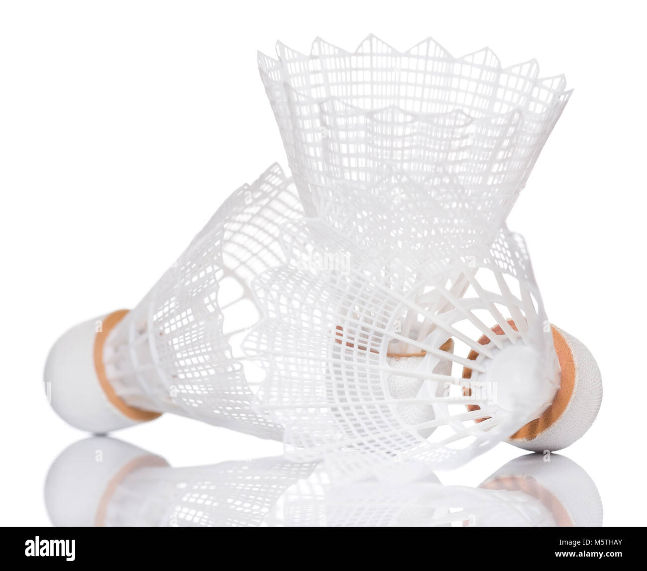 White shuttlecock for badminton Stock Photo - Alamy