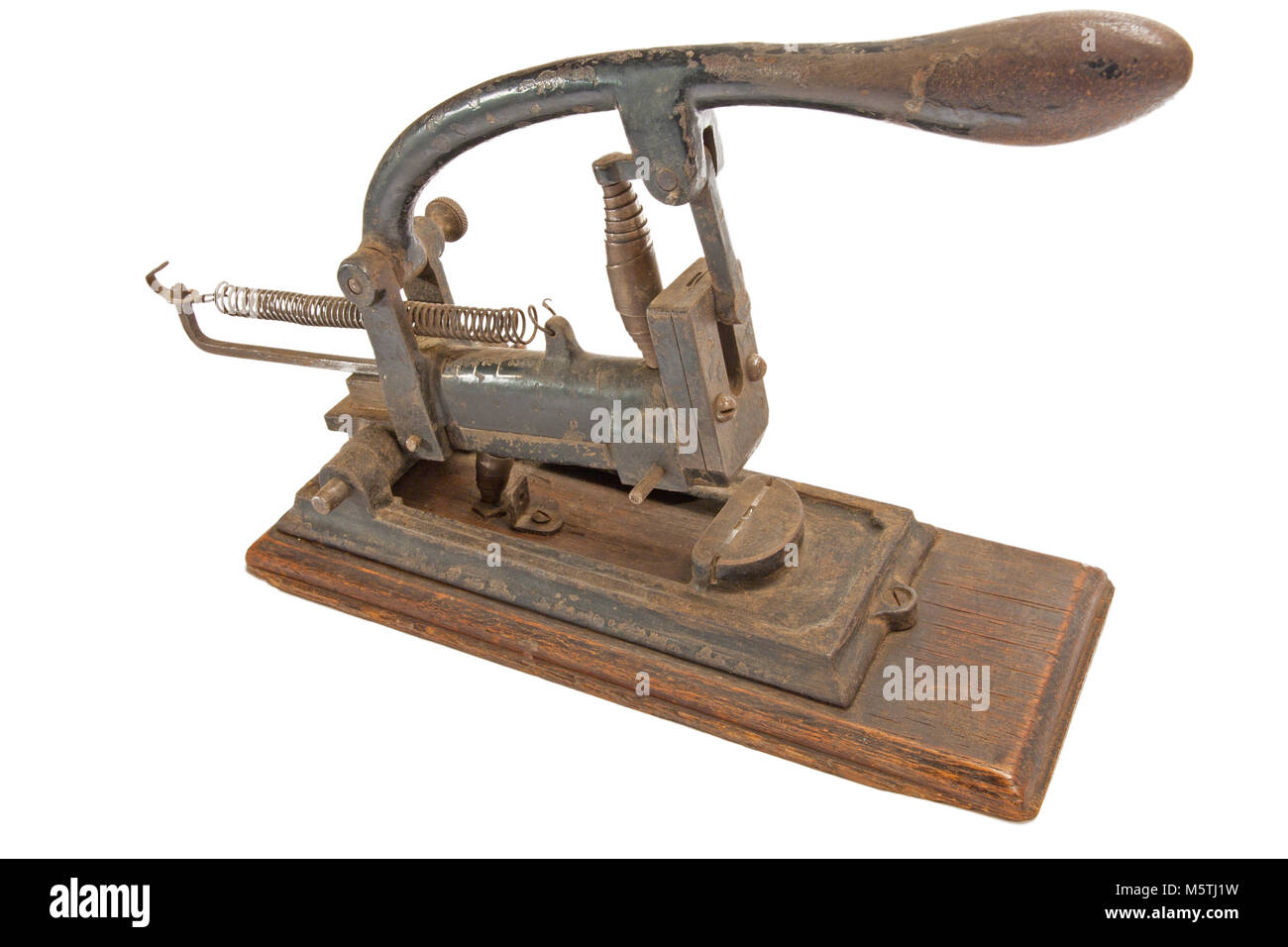 old antique stapler silo side view Stock Photo - Alamy