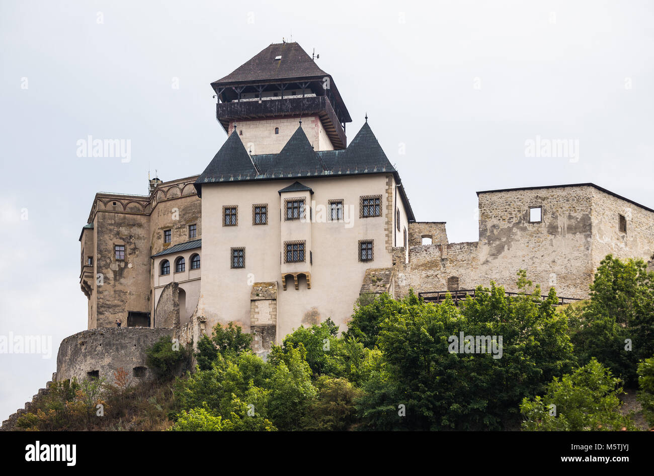 Trencin Castle. Slovakia. 02 AUGUST 2015. Trenciansky Hrad - Trencin ...