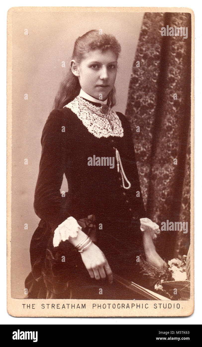 Amy Stringer: formal studio portrait, circa 1905 Stock Photo - Alamy