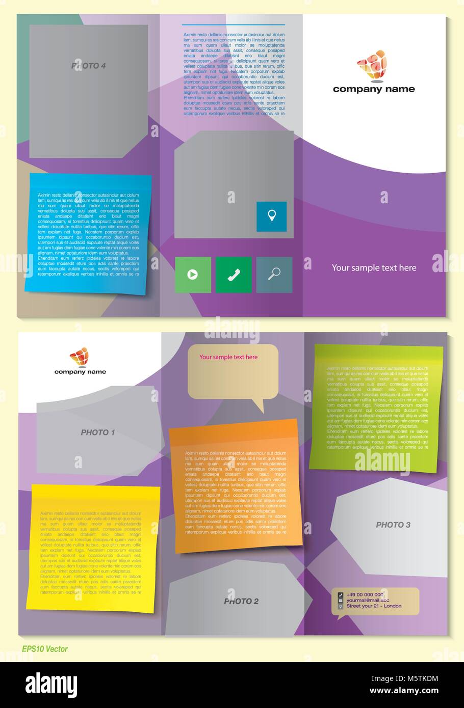 Color Brochure for your business - vector Stock Vector Image & Art - Alamy