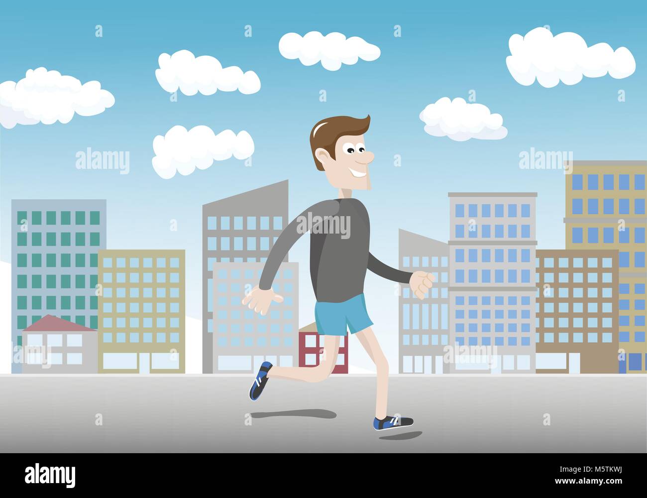 Municipal jogging is not healthy - running man Stock Vector Image & Art ...