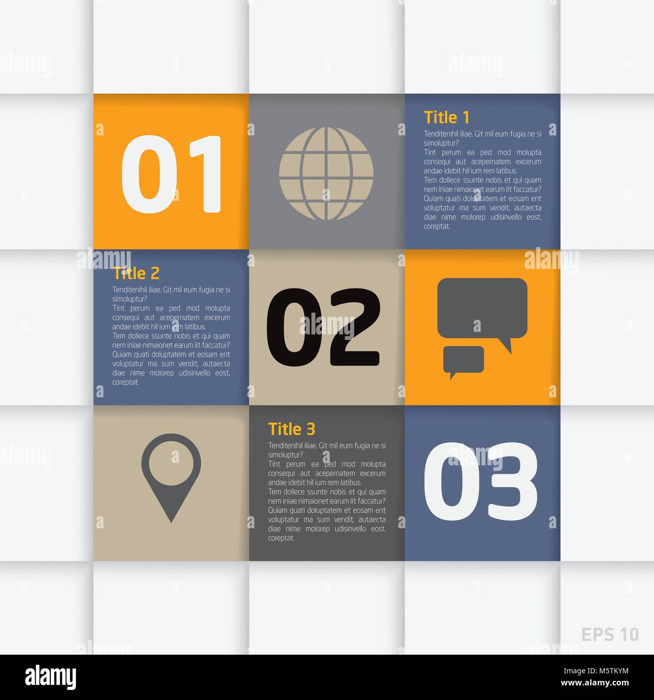 Color infographic squares with modern icons Stock Vector Image & Art ...