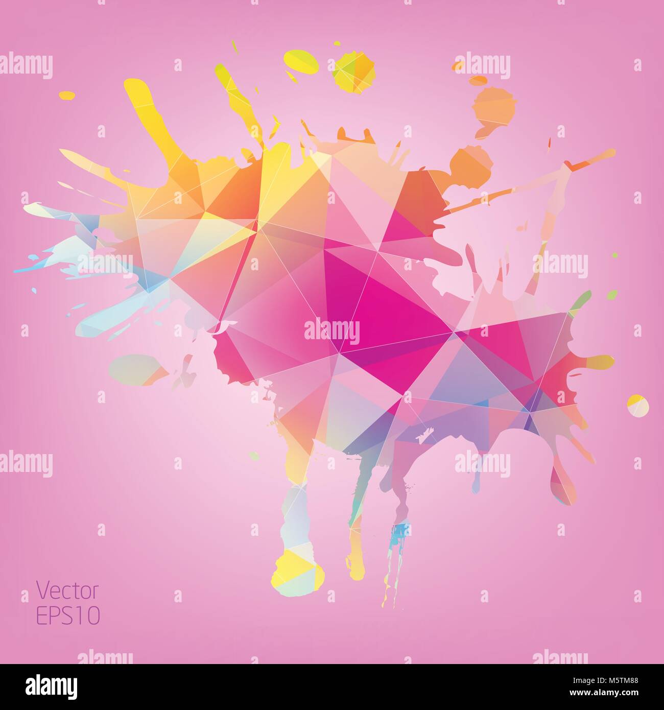 Splash with color polygon pattern Stock Vector Image & Art - Alamy