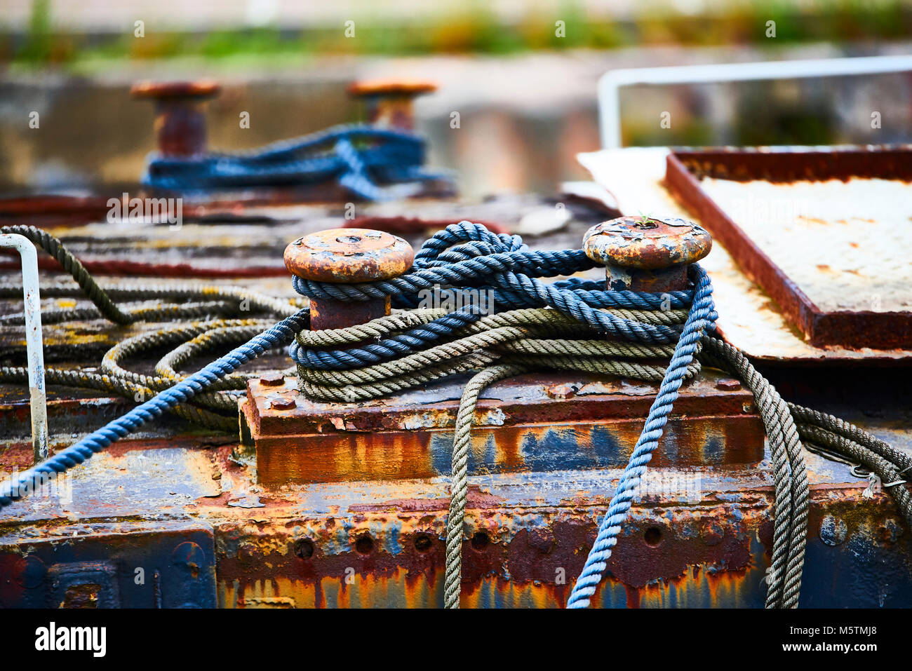 Ropes in a Shipyard Stock Photo - Alamy