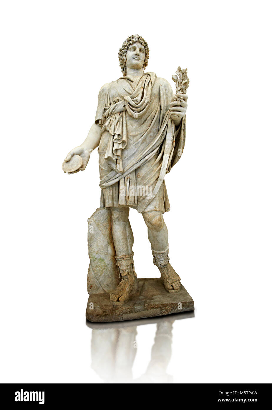 2nd century AD Roman marble sculpture known as the Farnese Lar (Lare ...