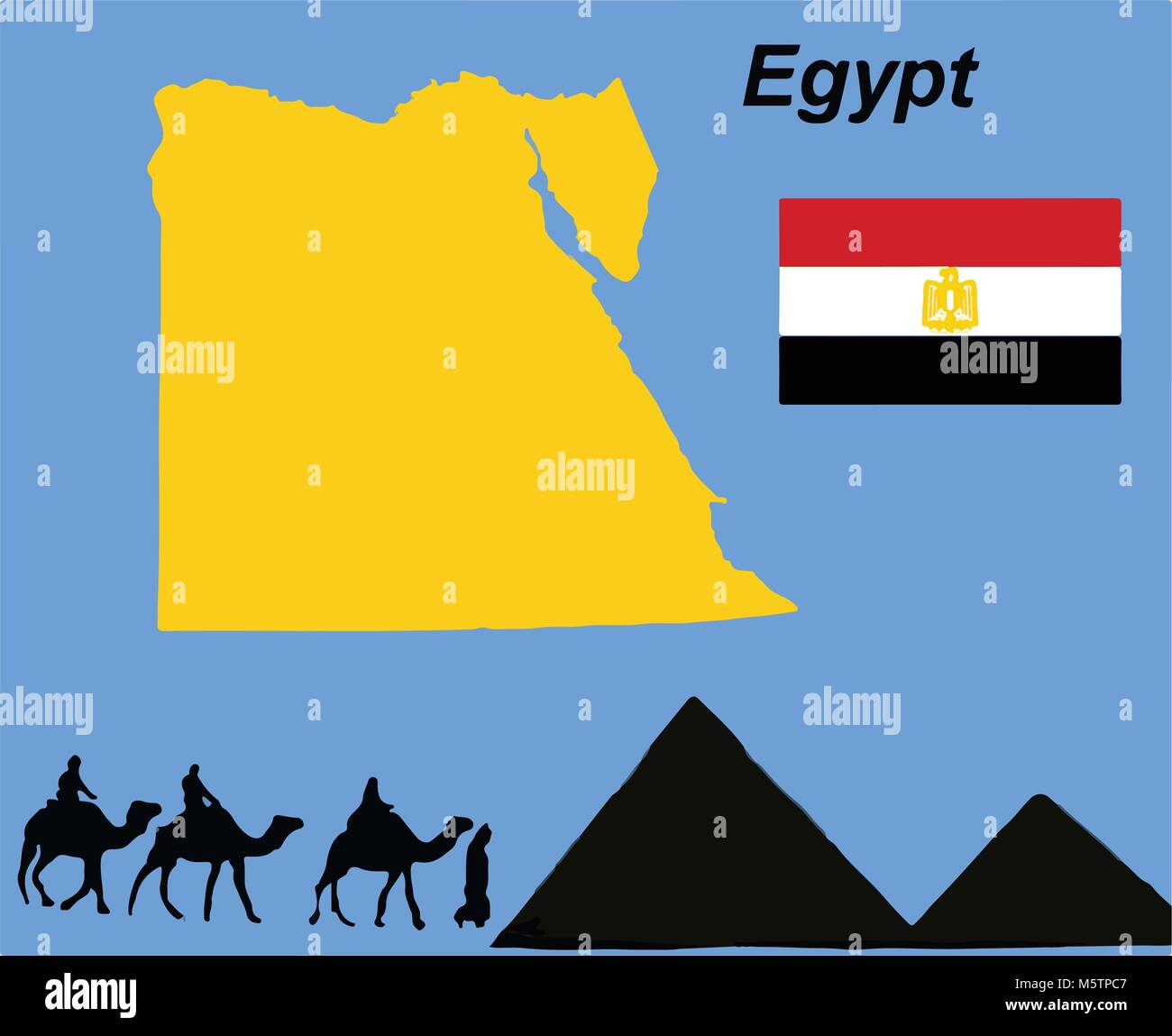 Egyptian flag and pyramids hi-res stock photography and images - Alamy
