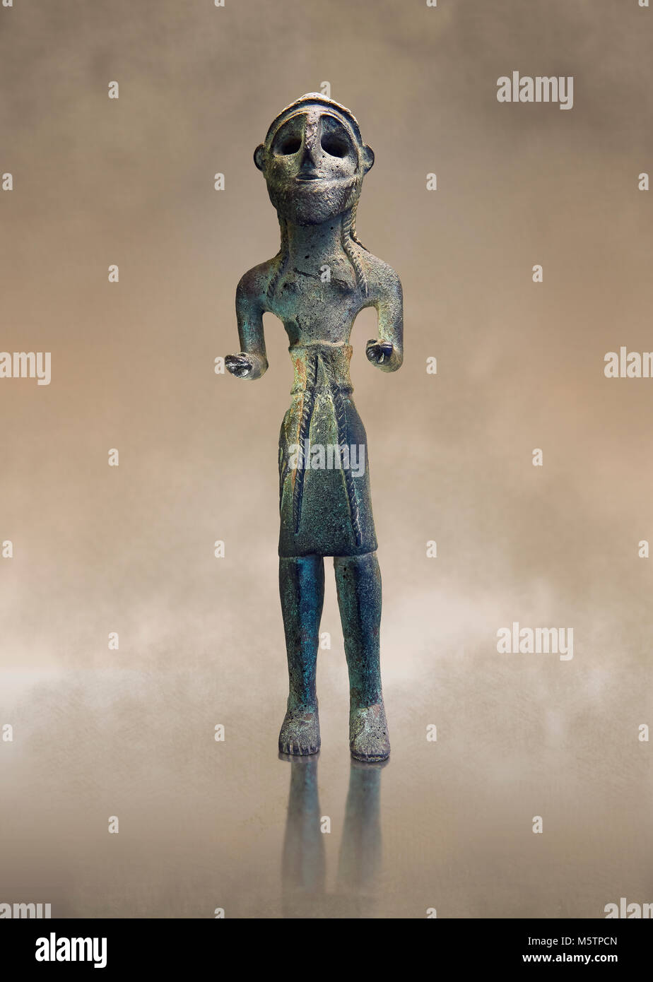 Copper statuettes of warriors with a short loincloth which originally ...