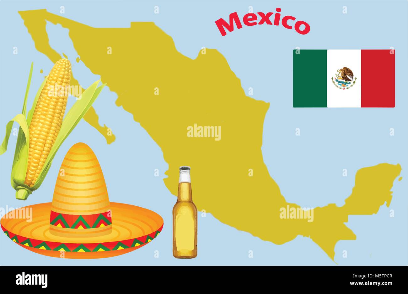 Mexico corn Stock Vector Images - Alamy