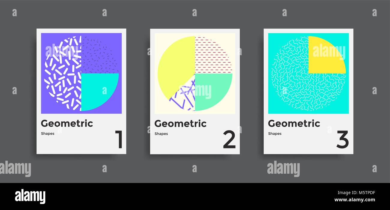 Covers templates collection with graphic geometric shapes Stock Vector ...