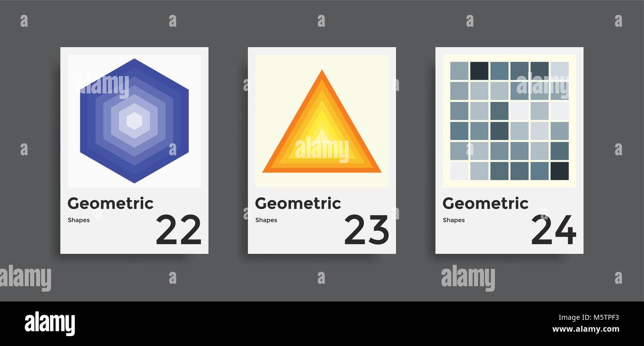 Covers templates collection with graphic geometric shapes Stock Vector ...