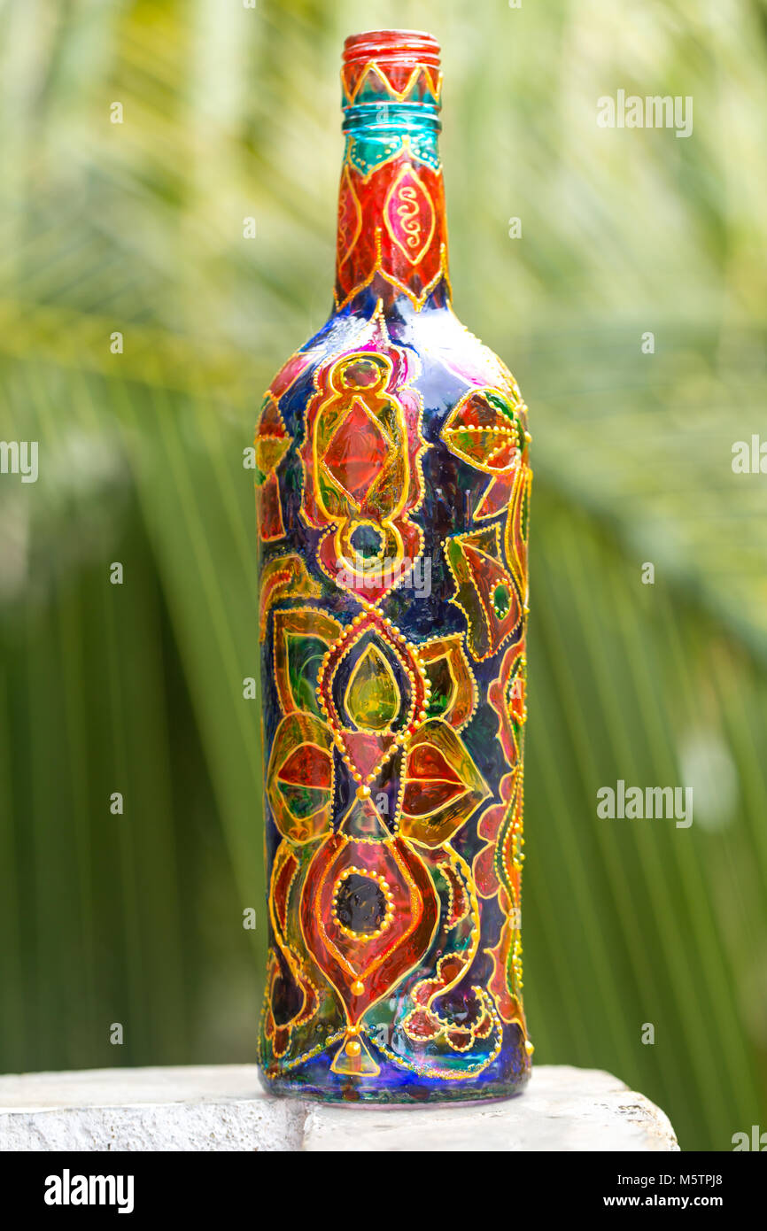 floral pattern on bottle Stock Photo - Alamy