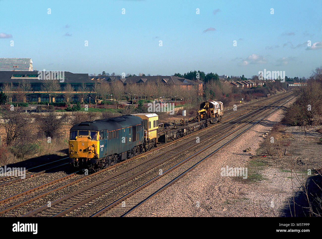 A class 31 diesel locomotive number 31450 with a westbound engineers ...