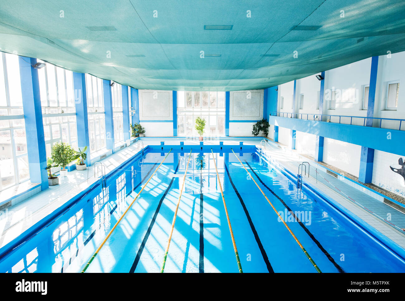An interior of an indoor public swimming pool Stock Photo - Alamy