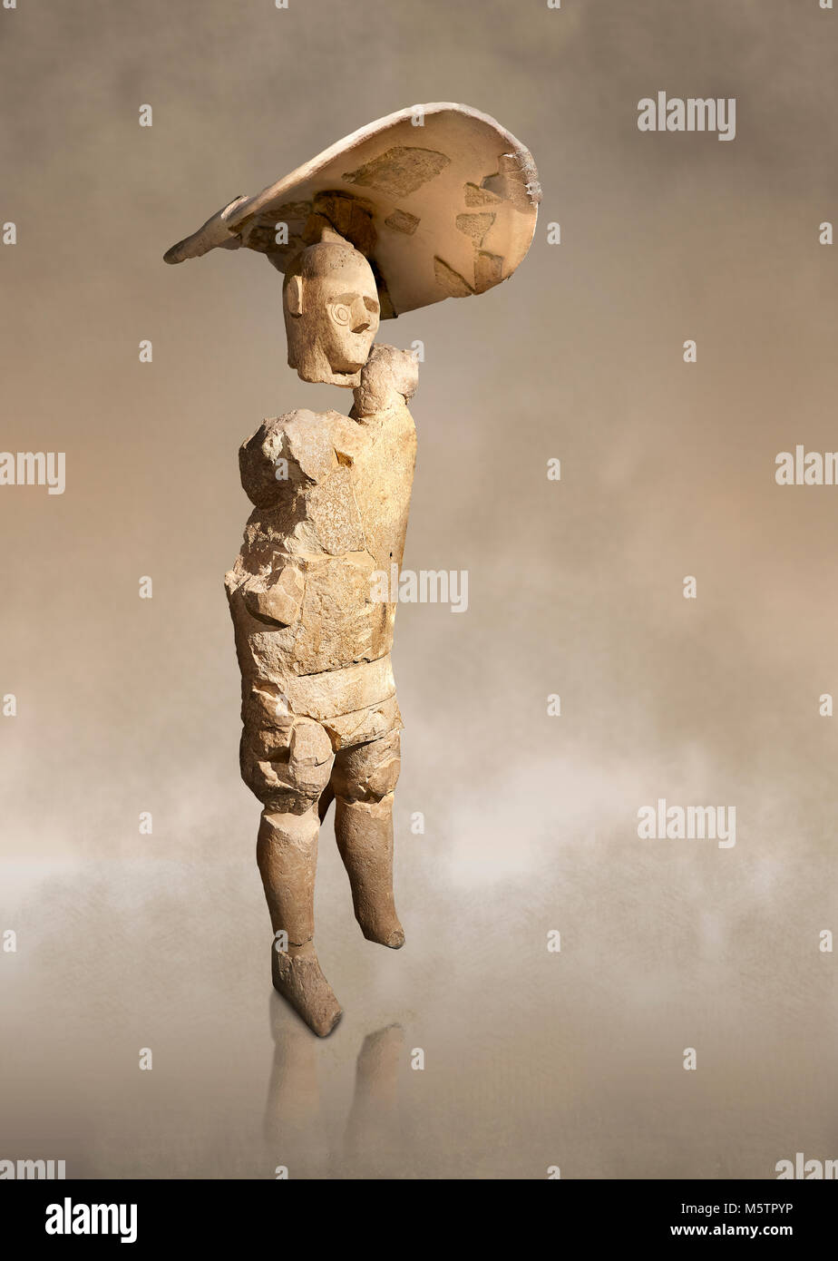 9th century BC Giants of Mont'e Prama Nuragic stone statue of a boxer ...