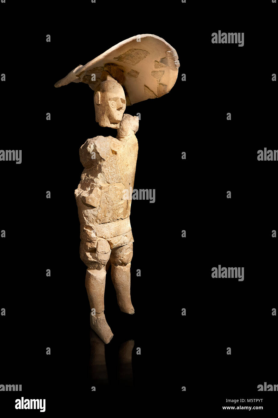9th century BC Giants of Mont'e Prama Nuragic stone statue of a boxer ...
