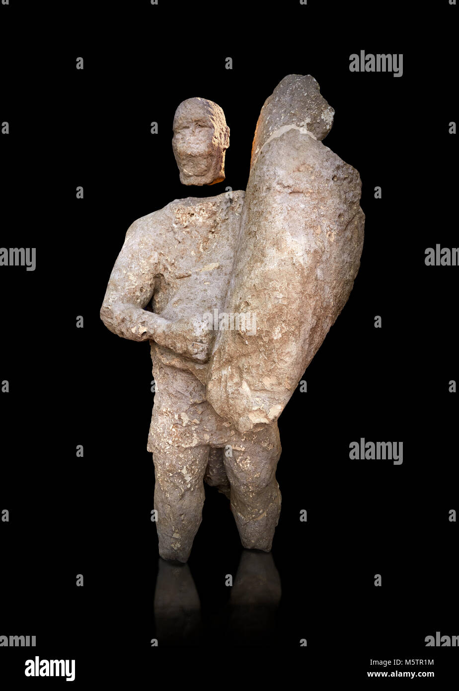 9th century BC Giants of Mont'e Prama Nuragic stone statue of a boxer ...