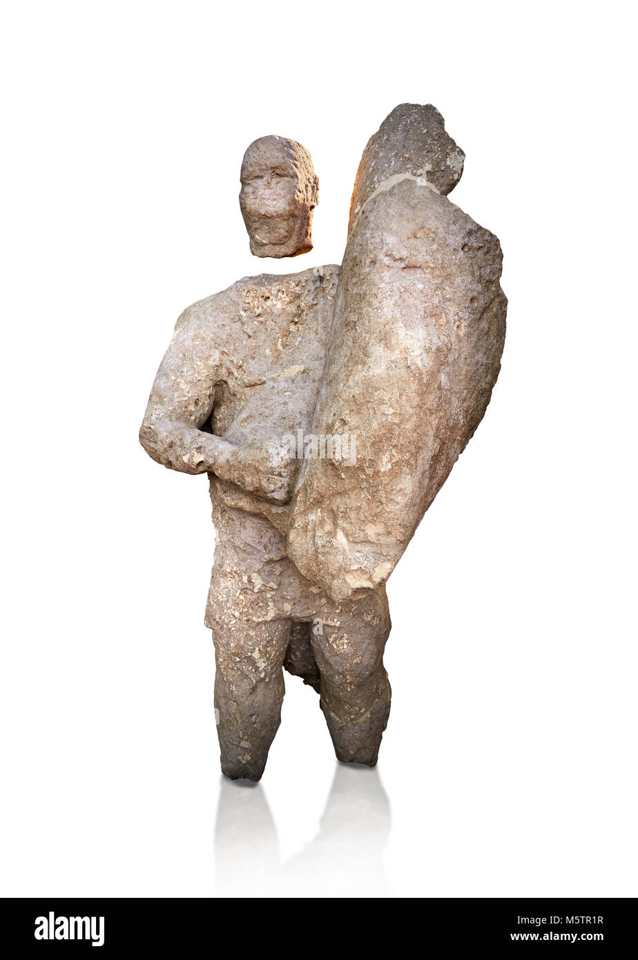 9th century BC Giants of Mont'e Prama Nuragic stone statue of a boxer ...