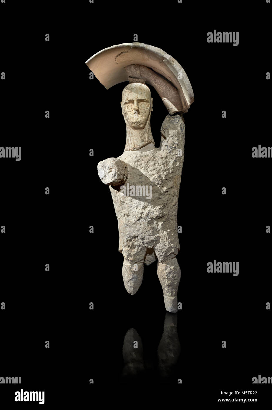 9th century BC Giants of Mont'e Prama Nuragic stone statue of a boxer ...