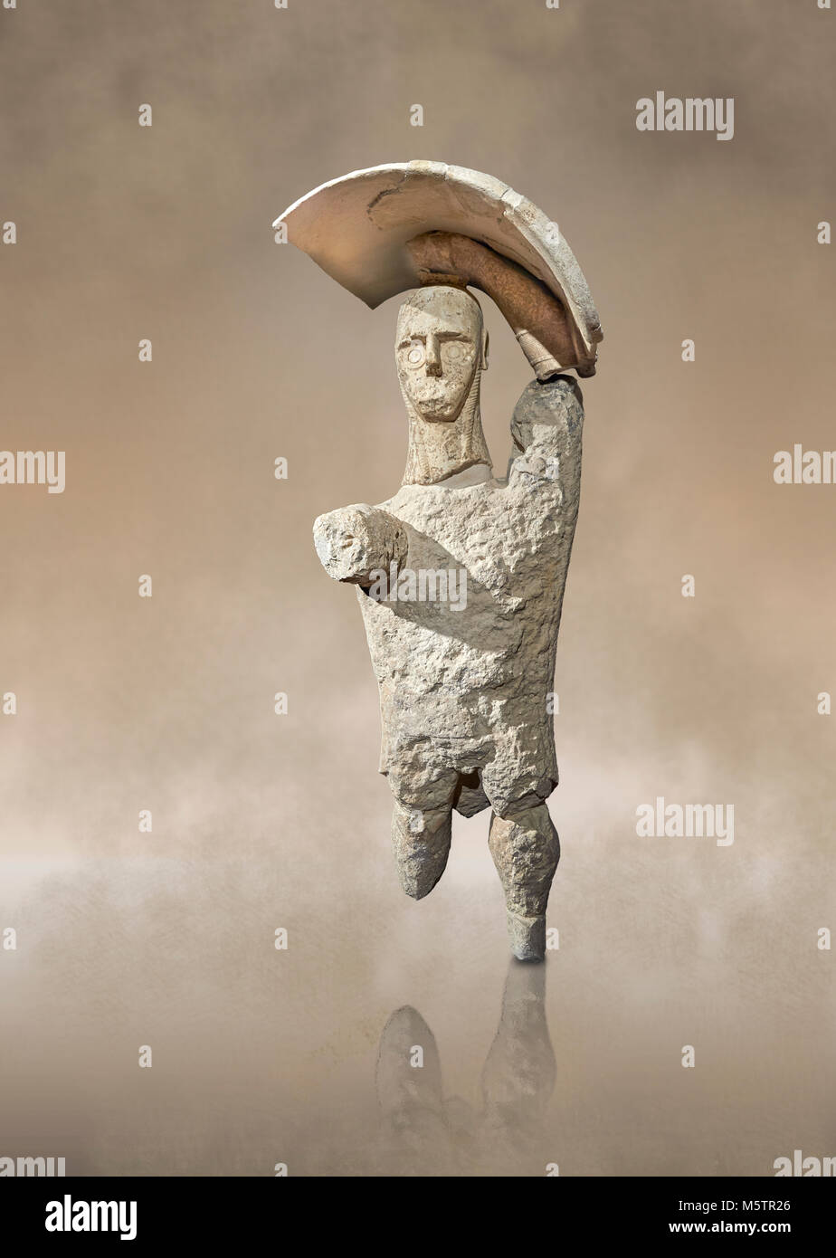 9th century BC Giants of Mont'e Prama Nuragic stone statue of a boxer ...
