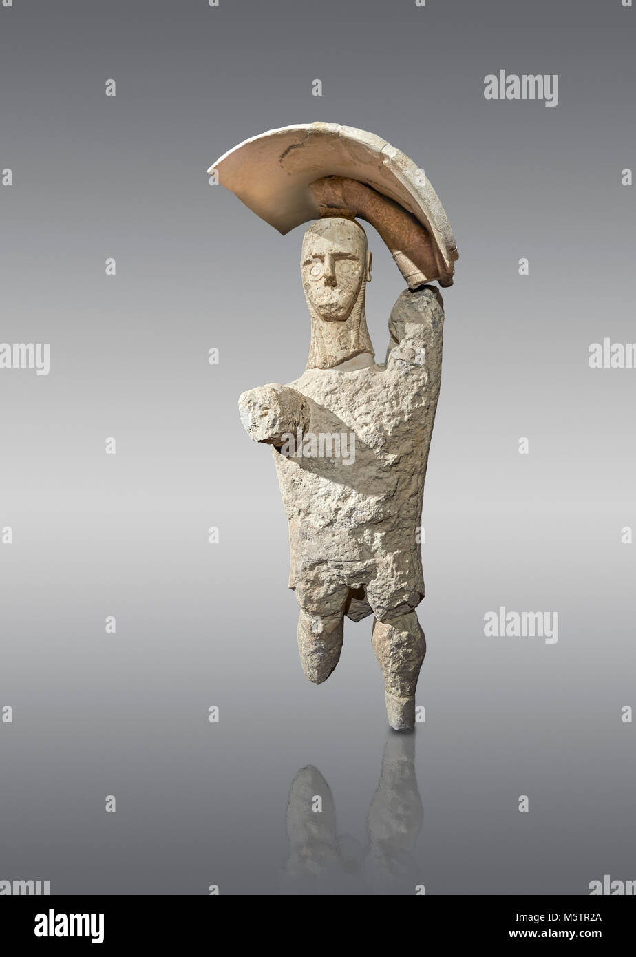9th century BC Giants of Mont'e Prama Nuragic stone statue of a boxer ...