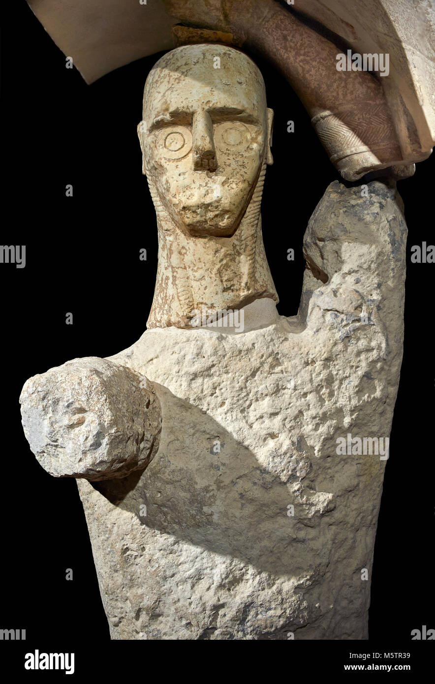 9th century BC Giants of Mont'e Prama Nuragic stone statue of a boxer ...