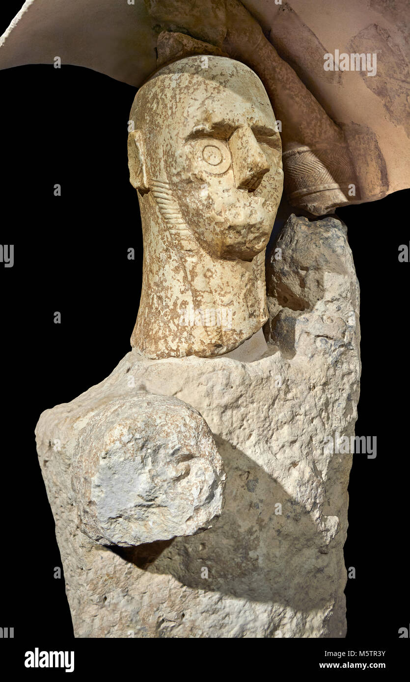 9th century BC Giants of Mont'e Prama Nuragic stone statue of a boxer ...