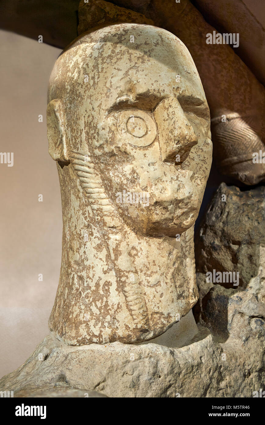 9th century BC Giants of Mont'e Prama Nuragic stone statue of a boxer ...