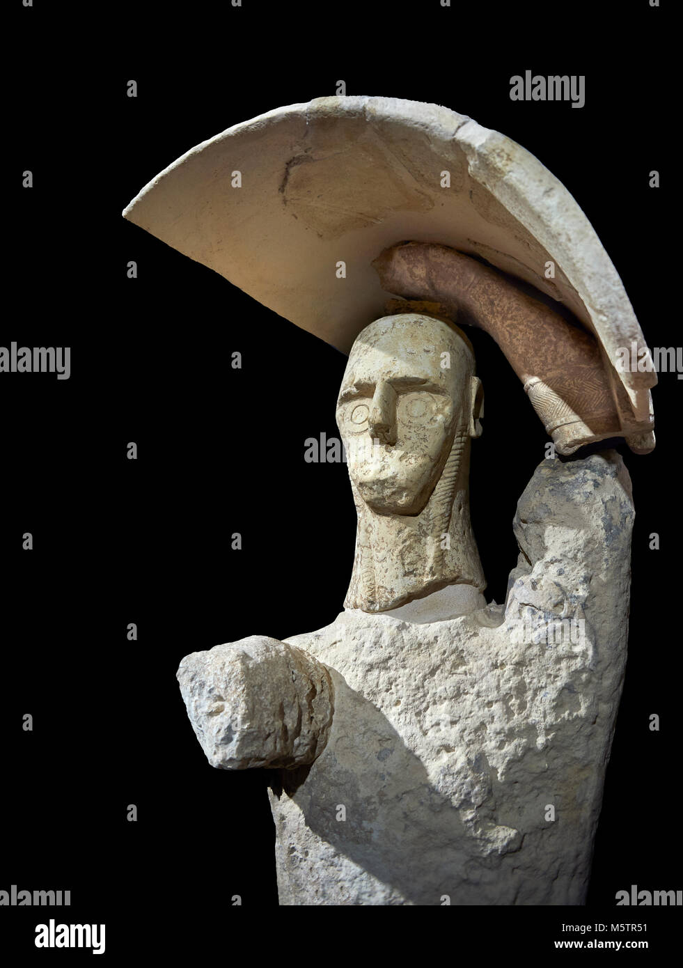 9th century BC Giants of Mont'e Prama Nuragic stone statue of a boxer ...