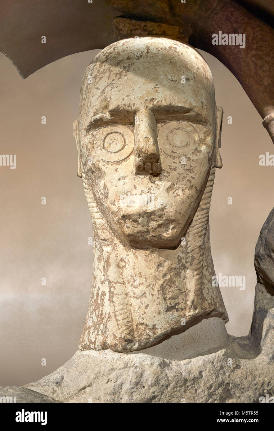 9th century BC Giants of Mont'e Prama Nuragic stone statue of a boxer ...