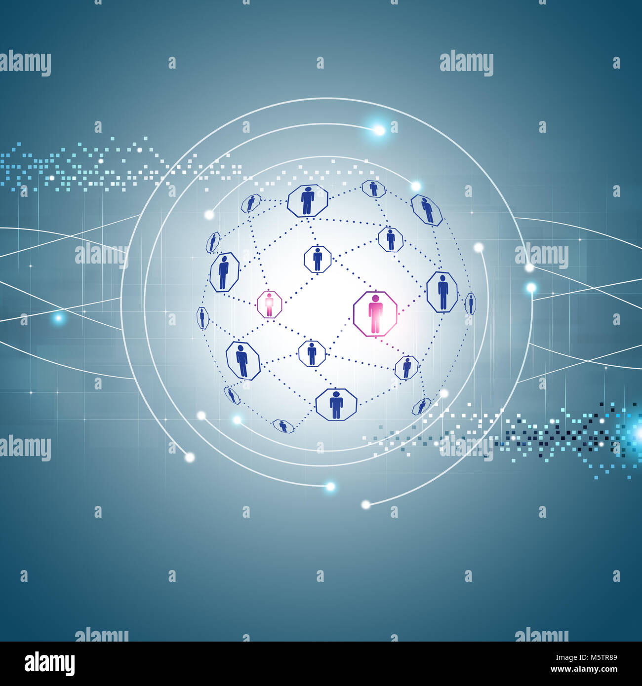 abstract technology global web connections blue background Stock Photo ...