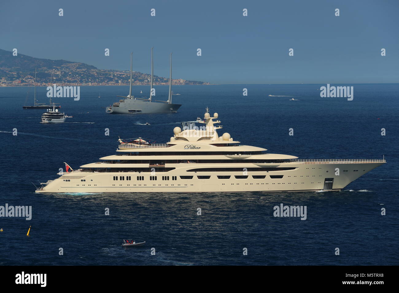 Luxury yacht dilbar hi-res stock photography and images - Alamy