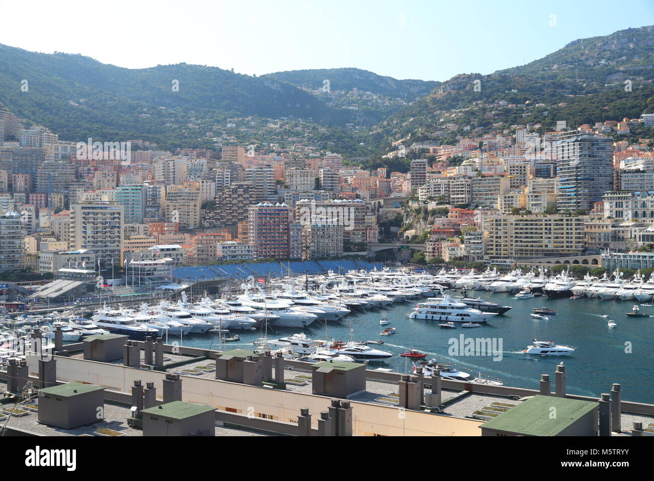 Port Hercule in time of carrying out race of the Grand Prix Formula 1 ...
