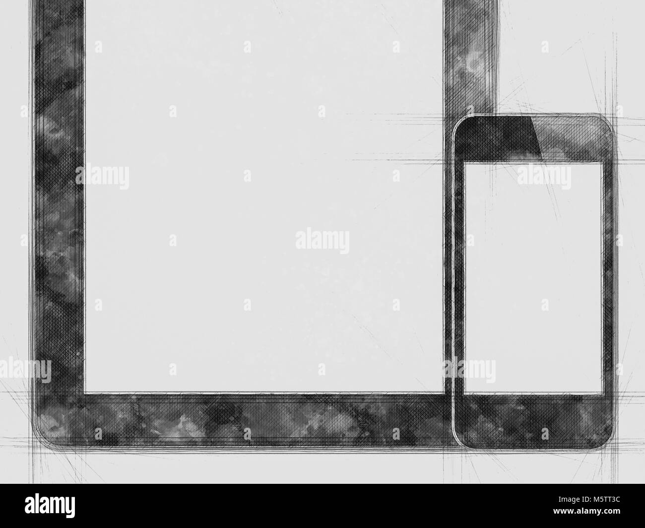 Technology mobile display Black and White Stock Photos & Images - Alamy