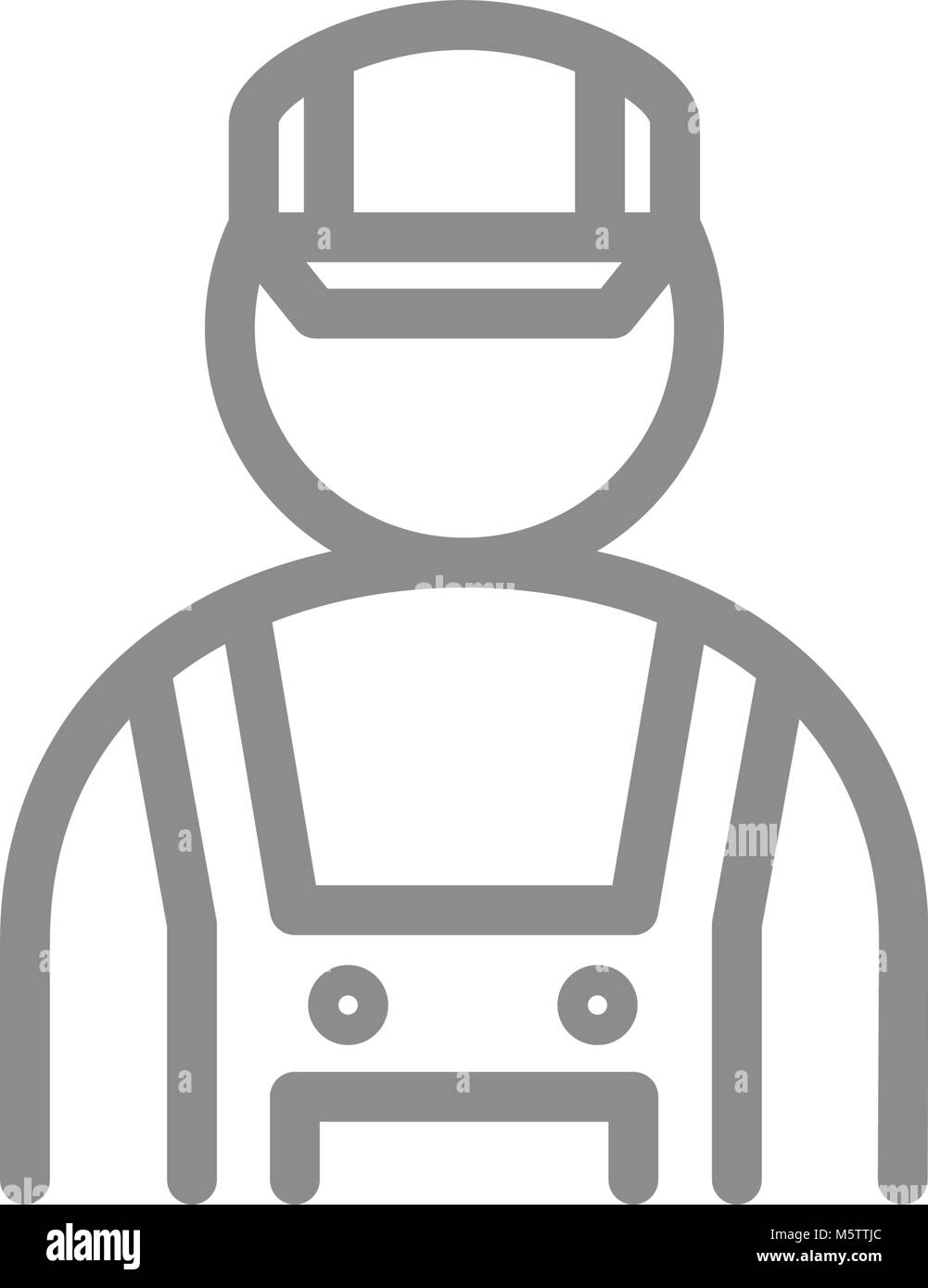 Simple mechanic, fitter, engineer line icon. Symbol and sign vector ...