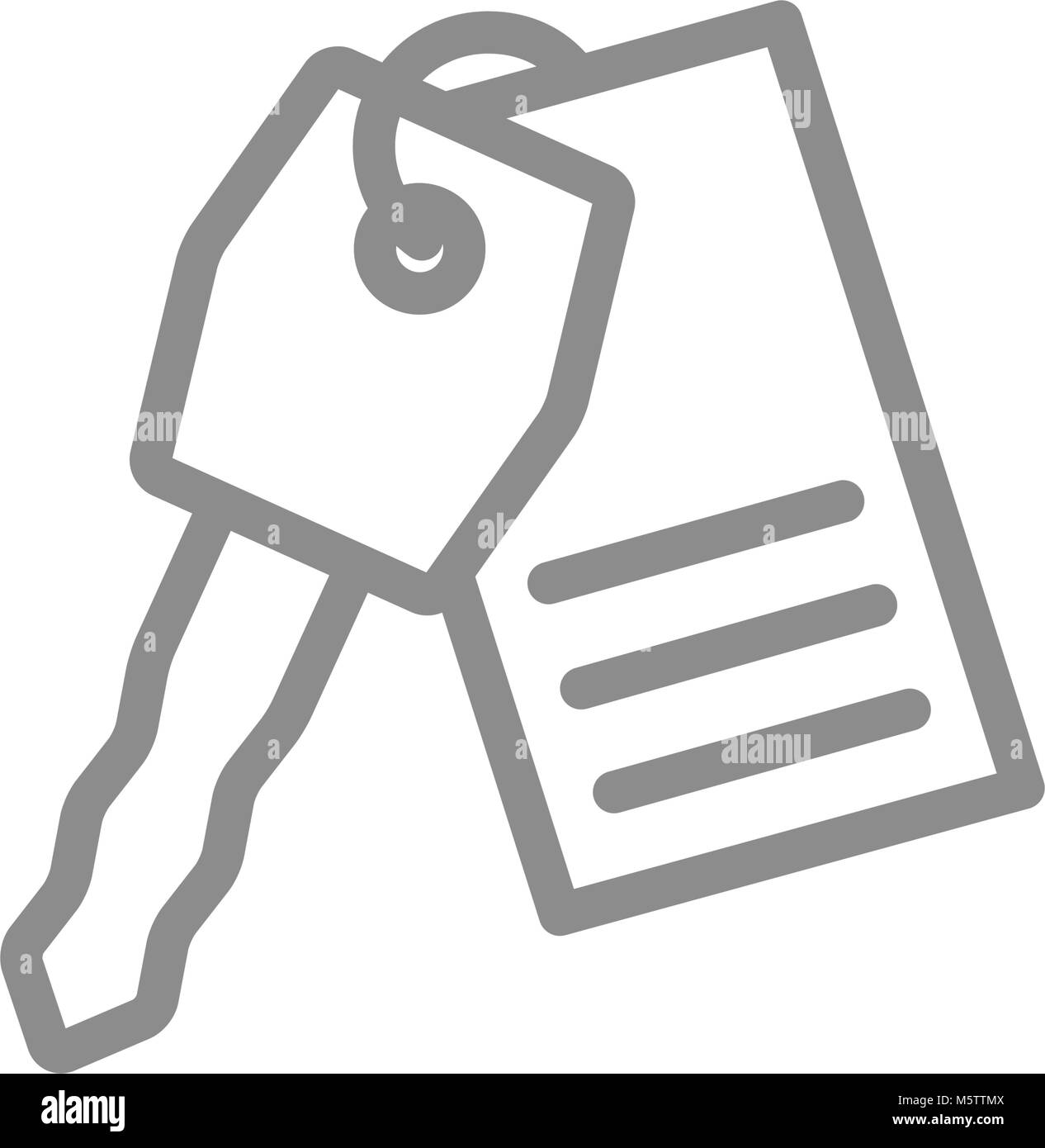 Simple car alarm and key line icon. Symbol and sign vector illustration ...