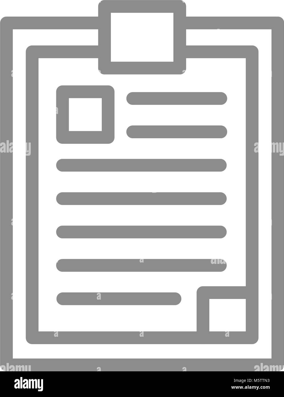 Simple clipboard, notepad line icon. Symbol and sign vector ...
