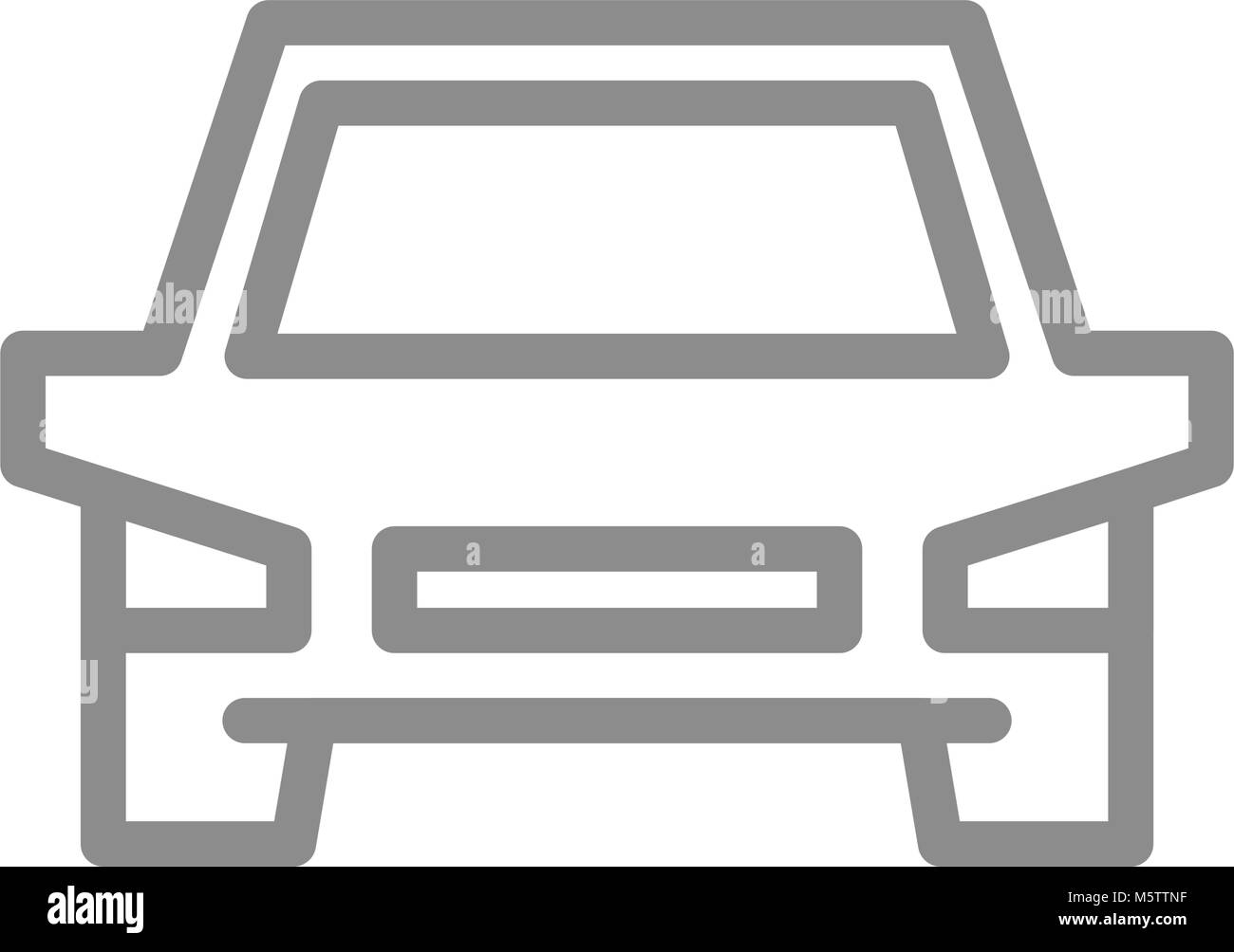 Simple car, automobile line icon. Symbol and sign vector illustration ...