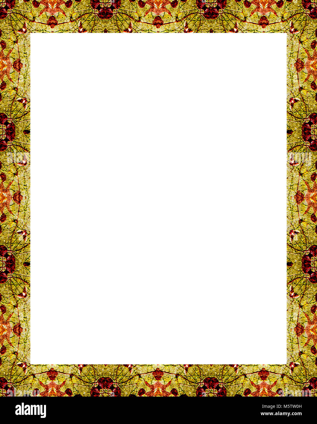 White frame background with decorated design borders Stock Photo - Alamy