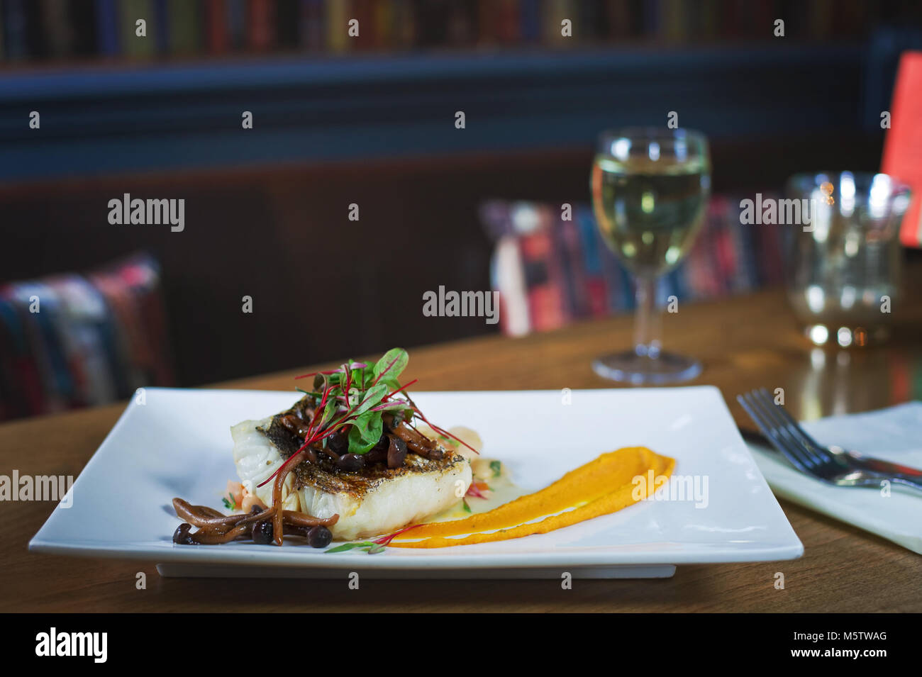 Fish main course Stock Photo - Alamy