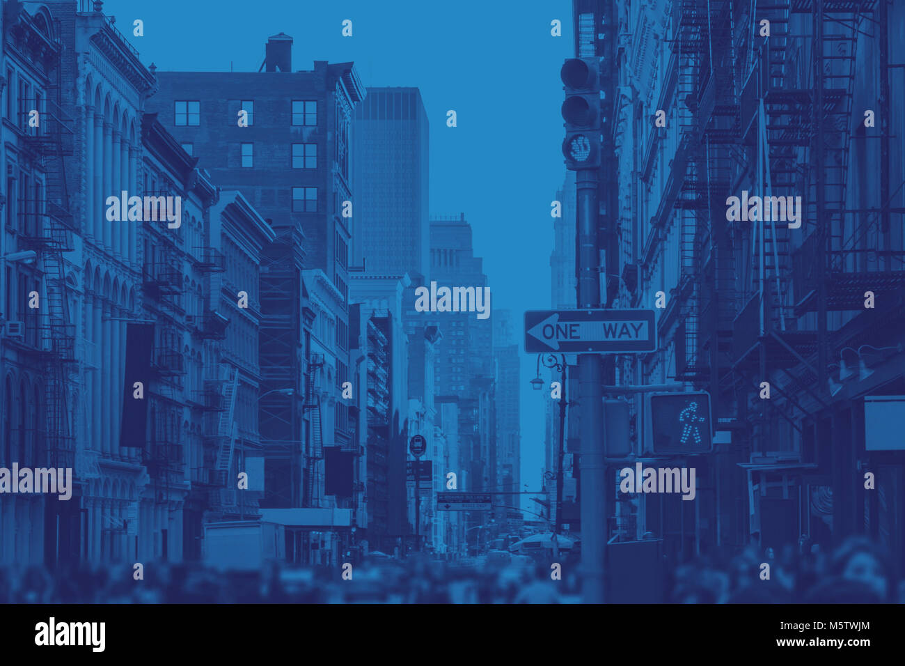Blue soho sign hi-res stock photography and images - Alamy