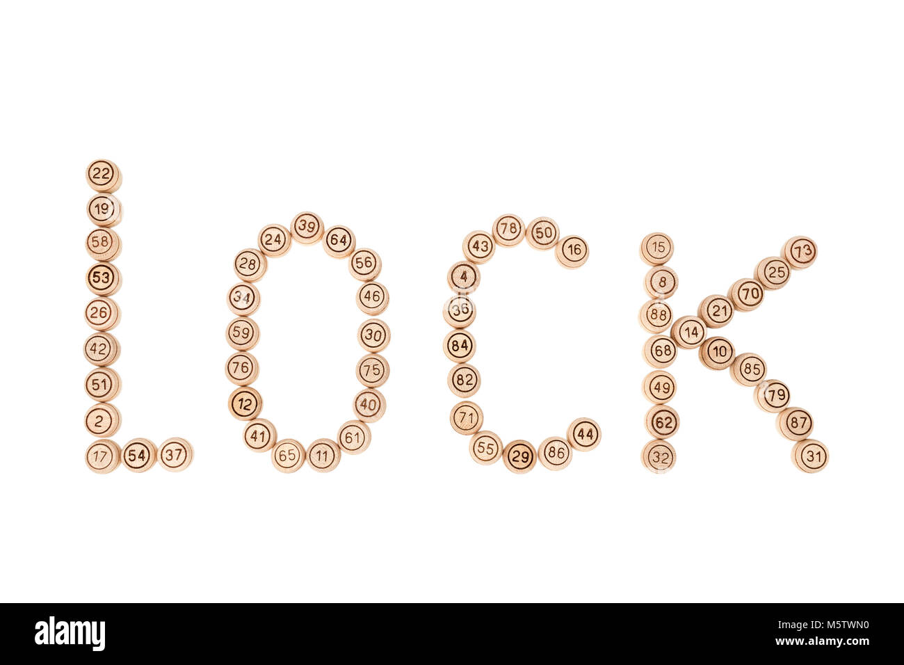 Word lock from lotto Stock Photo - Alamy