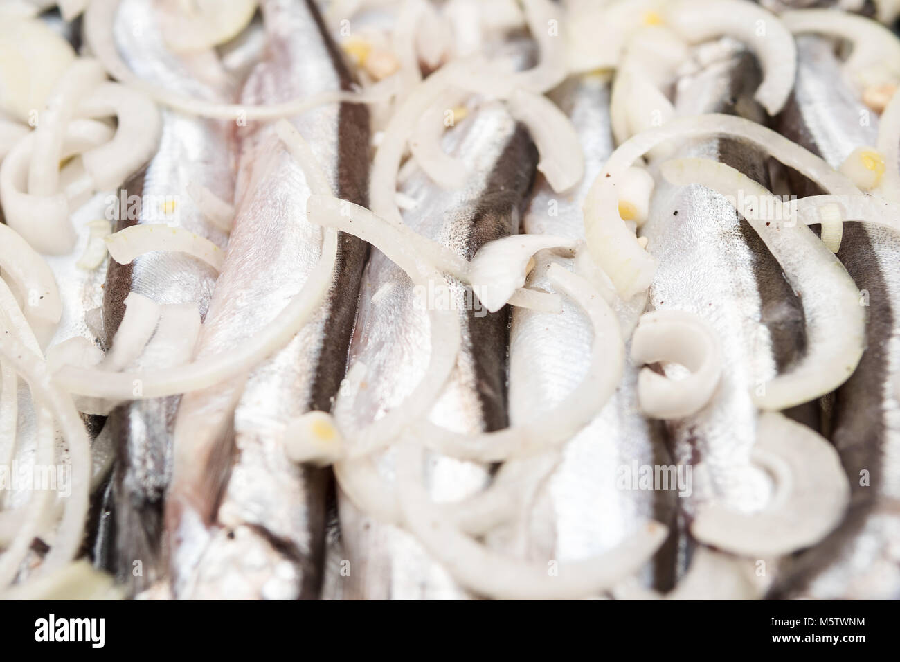 Fish with onions Stock Photo - Alamy
