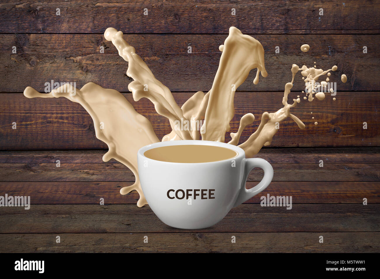 Milk coffee splash hi-res stock photography and images - Alamy