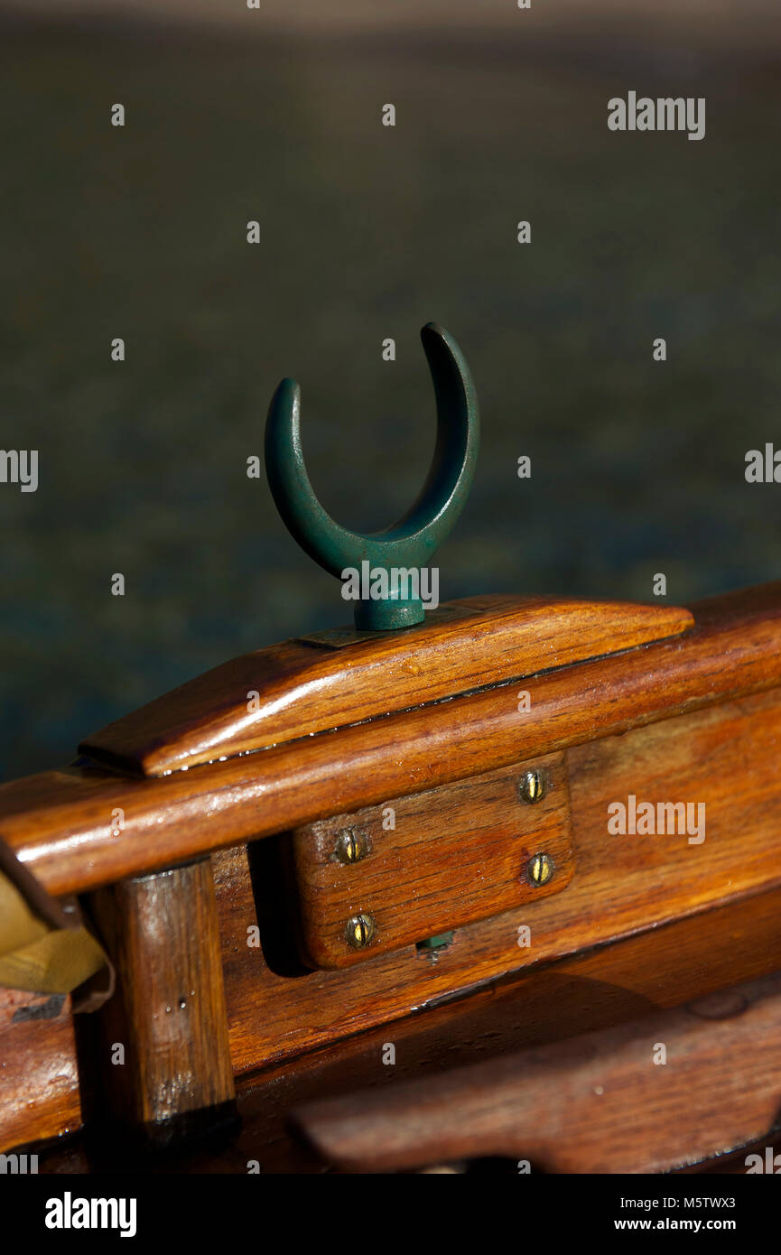 A bronze rowlock on the good little ship Chryssopigi built by the Greek ...