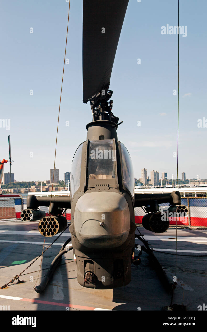 A front view of a military helicopter with weapons Stock Photo - Alamy