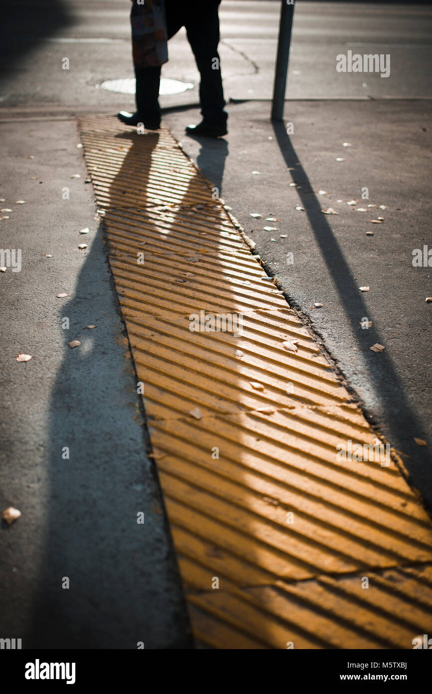 One person shadow street silhouette hi-res stock photography and images ...