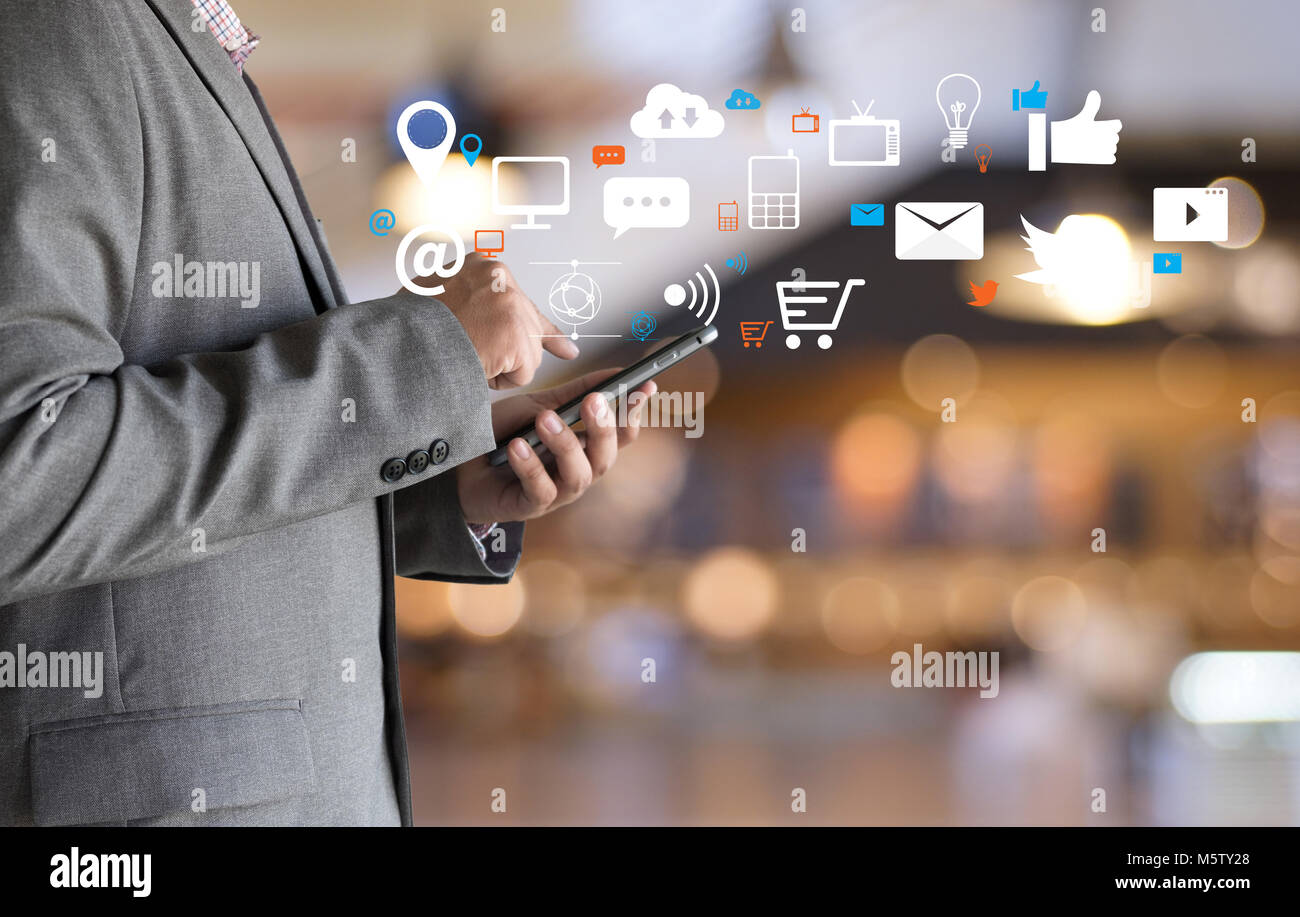 Networking chat Communication Online Social media social network Stock ...