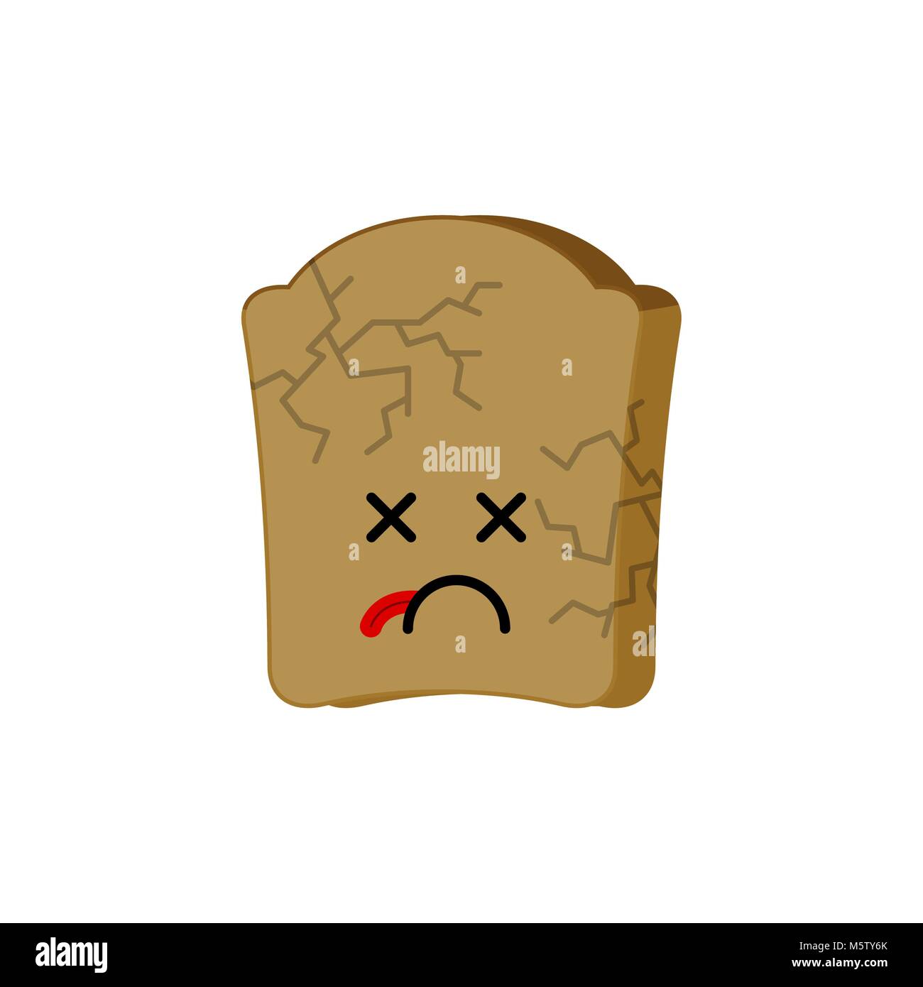 Dry bread isolated. Dead food emoji. vector illustration Stock Vector ...